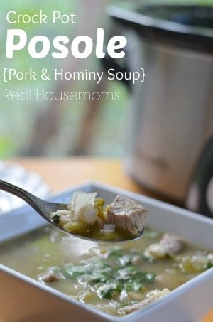Crock Pot Posole {Pork & Hominy Soup}