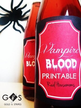 Halloween Vampire Blood Drink Labels ⋆ Real Housemoms