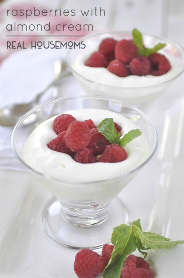 Raspberries with Almond Cream ⋆ Real Housemoms