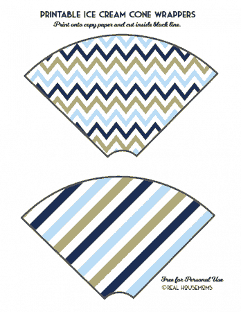 Printable Ice Cream Cone Wrappers ⋆ Real Housemoms