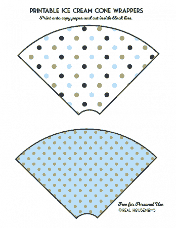Printable Ice Cream Cone Wrappers ⋆ Real Housemoms
