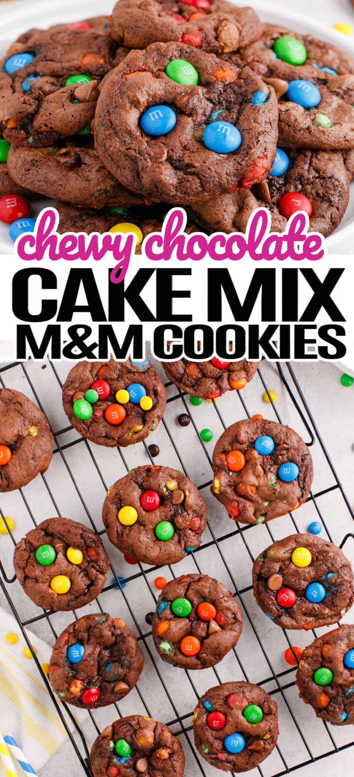 Chewy Chocolate Cake Mix M&M Cookies ⋆ Real Housemoms