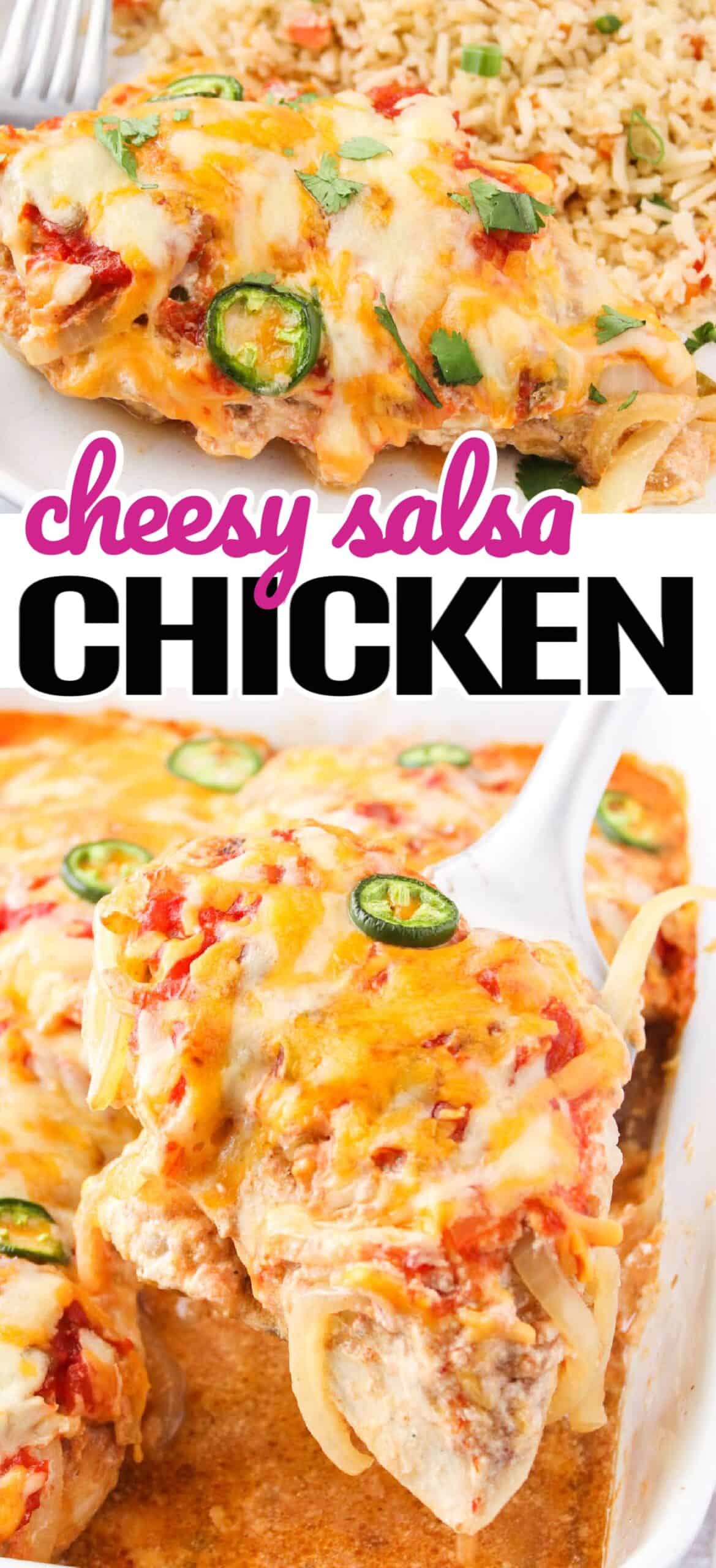 Baked Cheesy Salsa Chicken Recipe ⋆ Real Housemoms