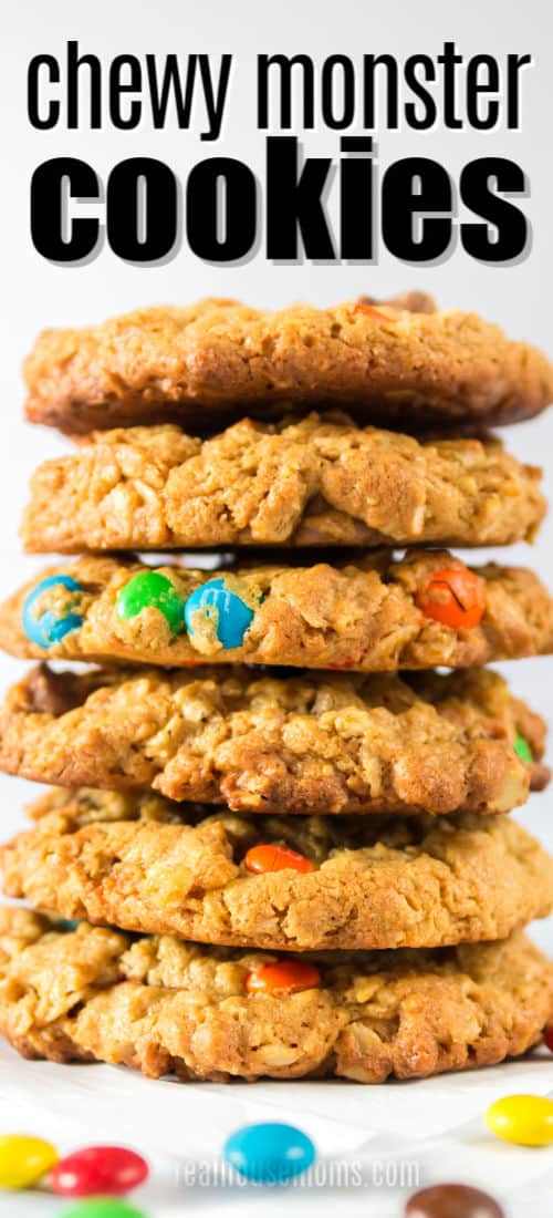 Chewy Monster Cookies with M&Ms ⋆ Real Housemoms