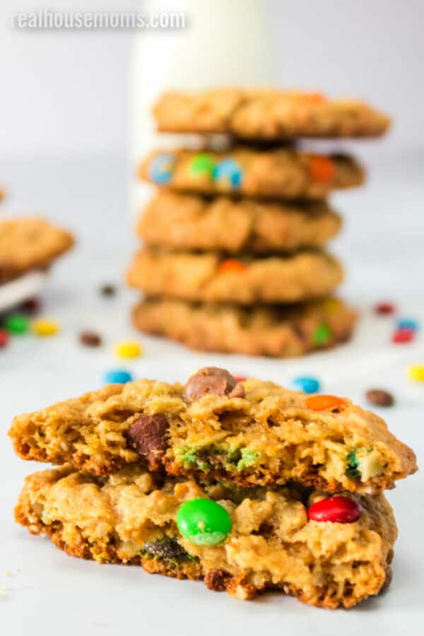 Chewy Monster Cookies with M&Ms ⋆ Real Housemoms
