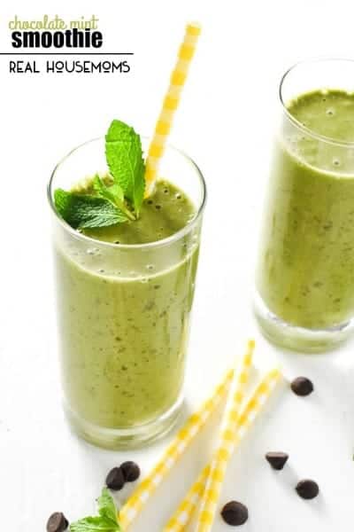 Chocolate Mint Smoothie ⋆ Real Housemoms