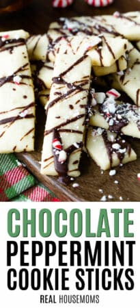 Chocolate Peppermint Cookie Sticks ⋆ Real Housemoms