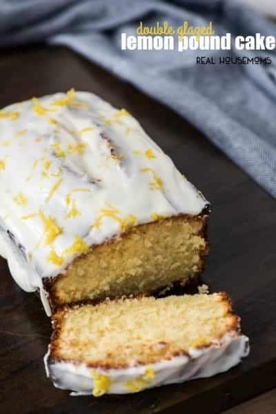Double Glazed Lemon Pound Cake - Real Housemoms - Easy Dessert
