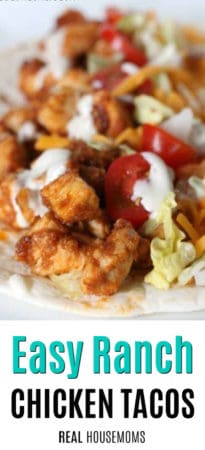 EASY Ranch Chicken Tacos