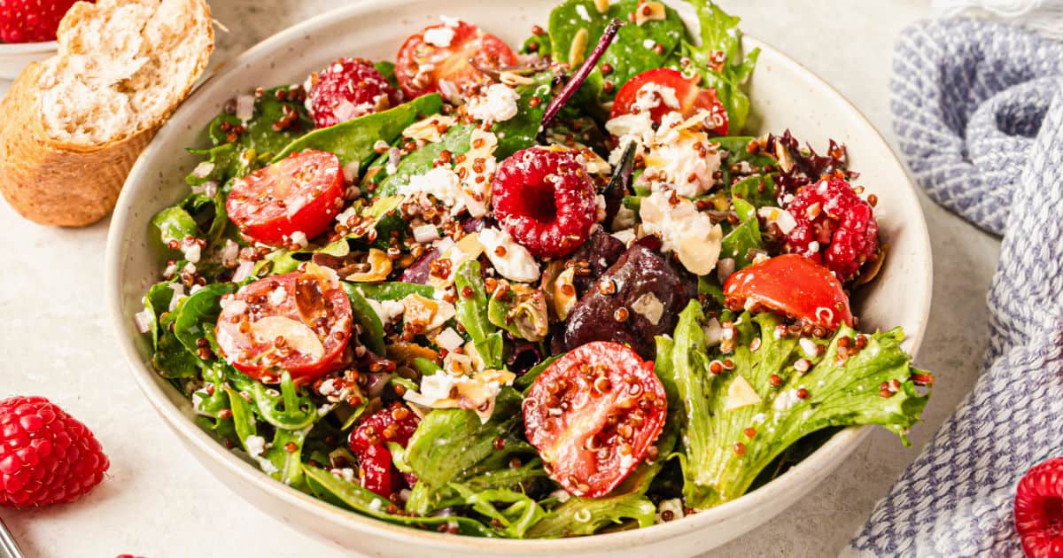 Fully Loaded Raspberry Salad ⋆ Real Housemoms