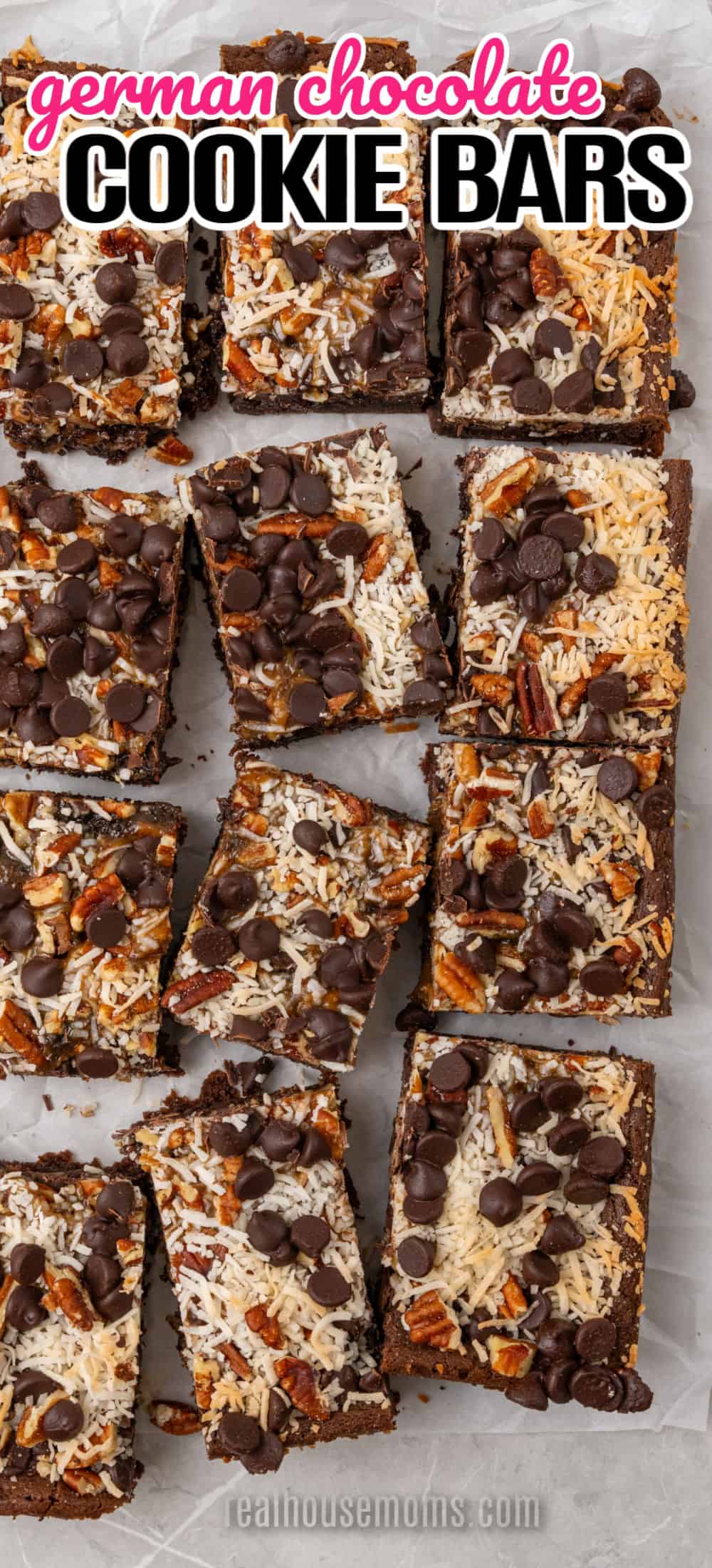 German Chocolate Cookie Bars ⋆ Real Housemoms