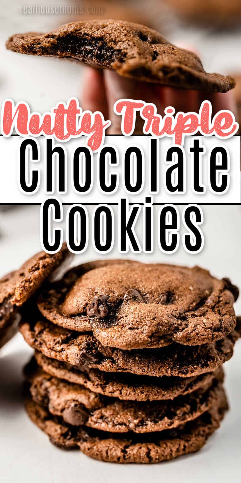Nutty Triple Chocolate Cookies ⋆ Real Housemoms