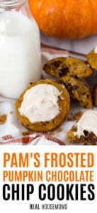 Pam's Frosted Pumpkin Chocolate Chip Cookies ⋆ Real Housemoms