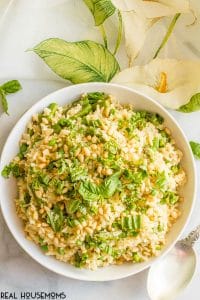 Spring Rice Pilaf with Asparagus and Peas ⋆ Real Housemoms