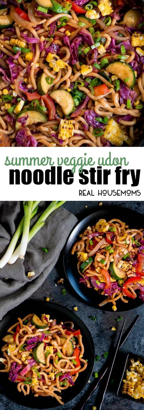 Summer Veggie Udon Noodle Stir Fry - Real Housemoms