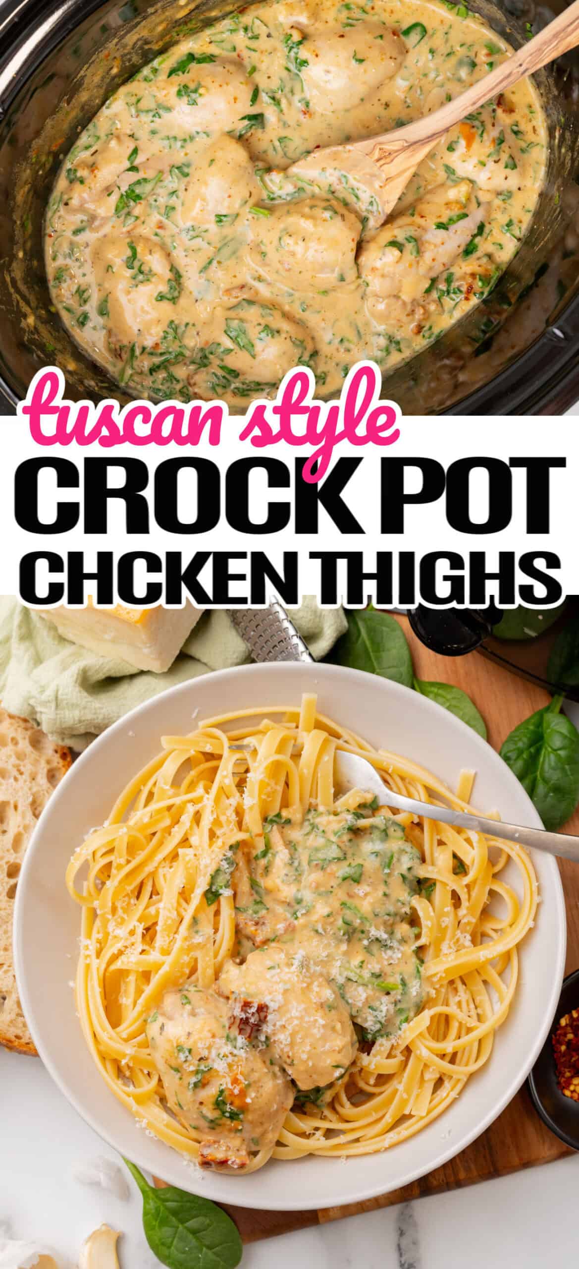Tuscan Style Crock Pot Chicken Thighs ⋆ Real Housemoms