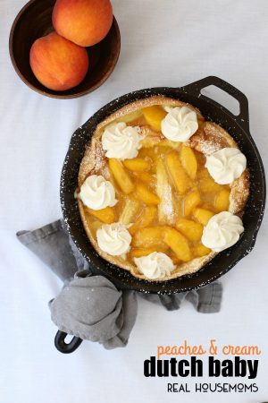 Peaches & Cream Dutch Baby ⋆ Real Housemoms