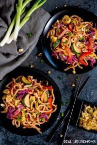 Summer Veggie Udon Noodle Stir Fry - Real Housemoms